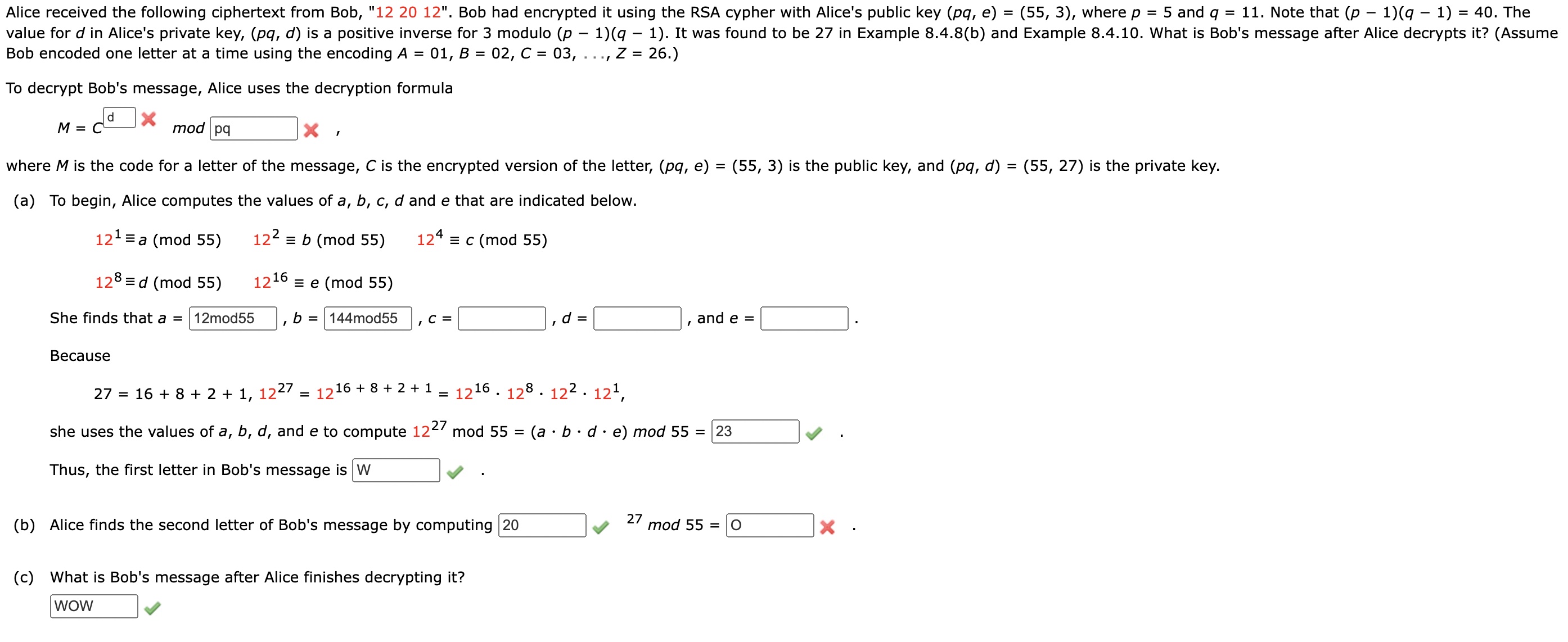 Solved ob encoded one letter at a time using the encoding | Chegg.com
