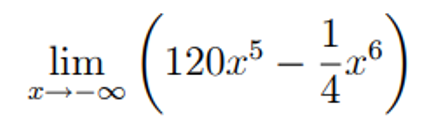 Solved Estimate limit: limx→-∞(120x5-14x6) | Chegg.com