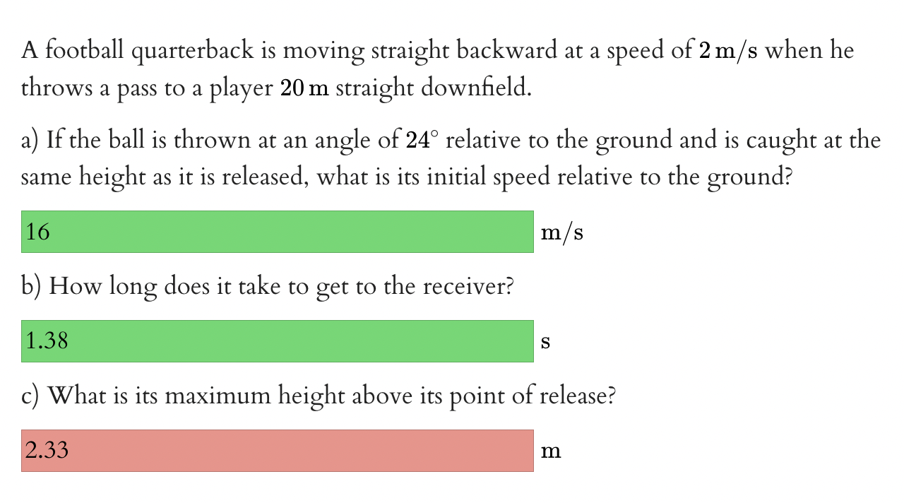 Solved A football quarterback is moving straight backward at | Chegg.com