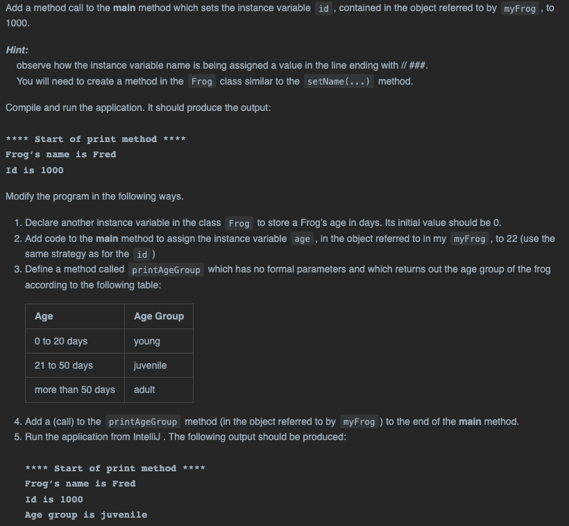 Solved Task 1 - Checkpoint 22 The following class | Chegg.com