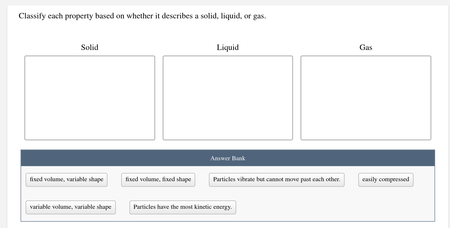 Solved Classify each property based on whether it describes | Chegg.com