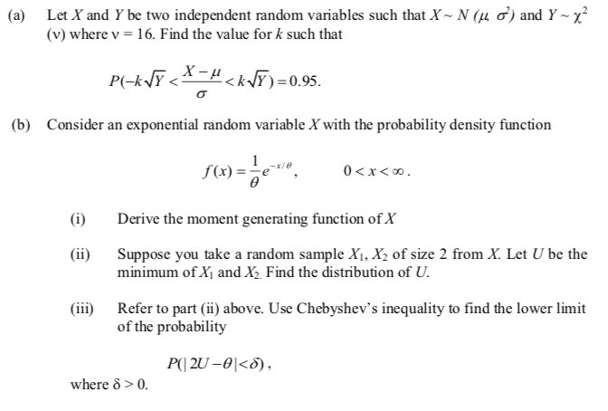 Solved Let X and Y be two independent random variables such | Chegg.com