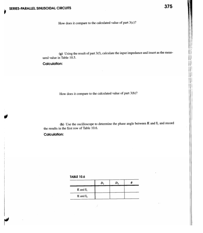 Part 3 R-L-C Series-Parallel Network (a) Construct | Chegg.com