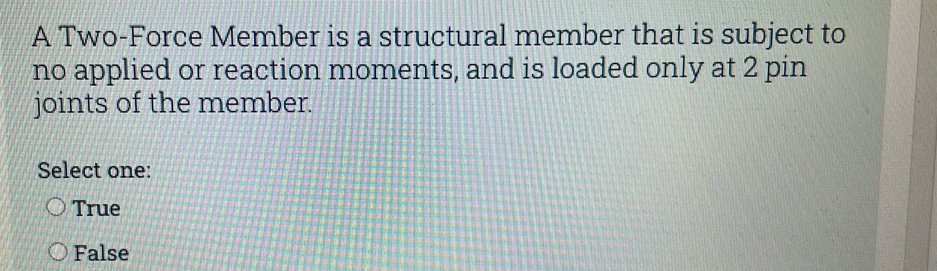 Solved A Two-Force Member is a structural member that is | Chegg.com