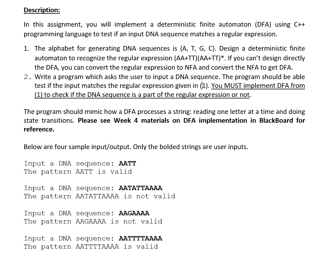 Solved Description: In this assignment, you will implement a | Chegg.com