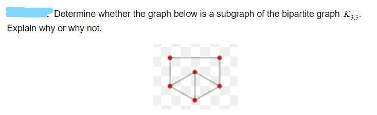 Solved Determine whether the graph below is a subgraph of | Chegg.com