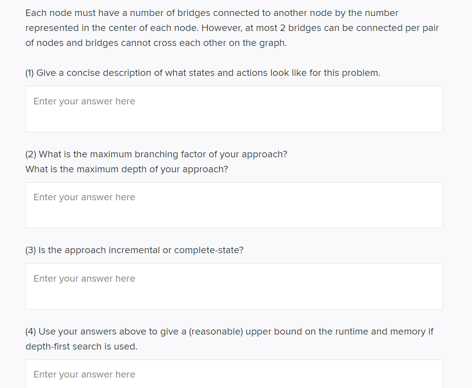 Below is a picture of the game "Bridges'" It is | Chegg.com