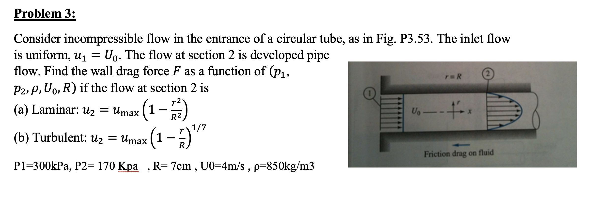 Solved Problem 3: TER ) Consider incompressible flow in the | Chegg.com