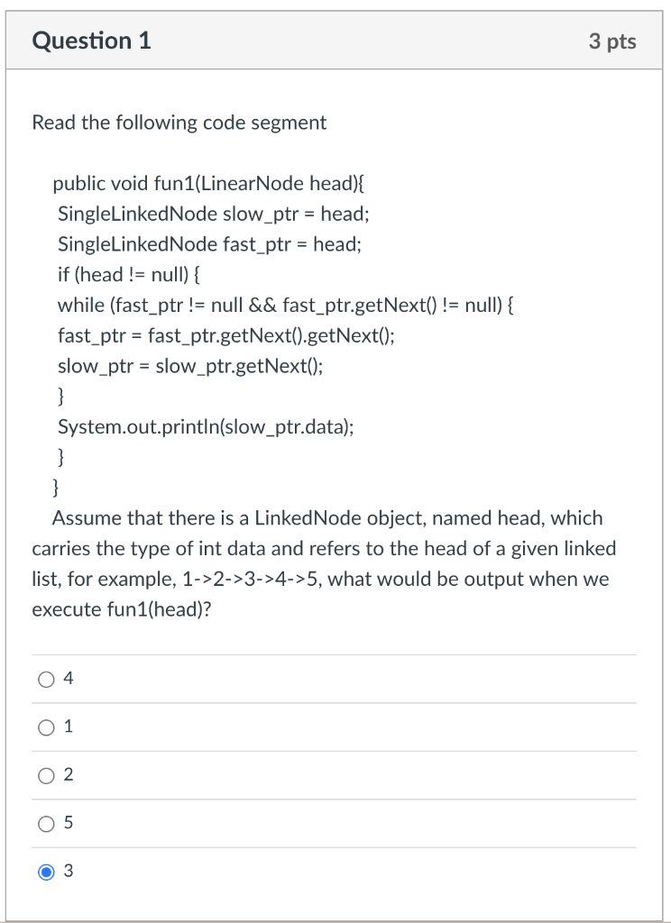 Solved Read the following code segment public void | Chegg.com