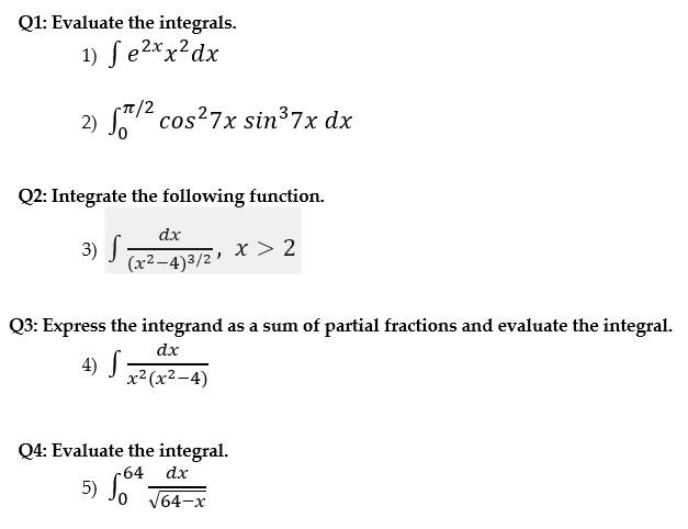 Solved Calculus II Integration by Parts Trigonometric | Chegg.com