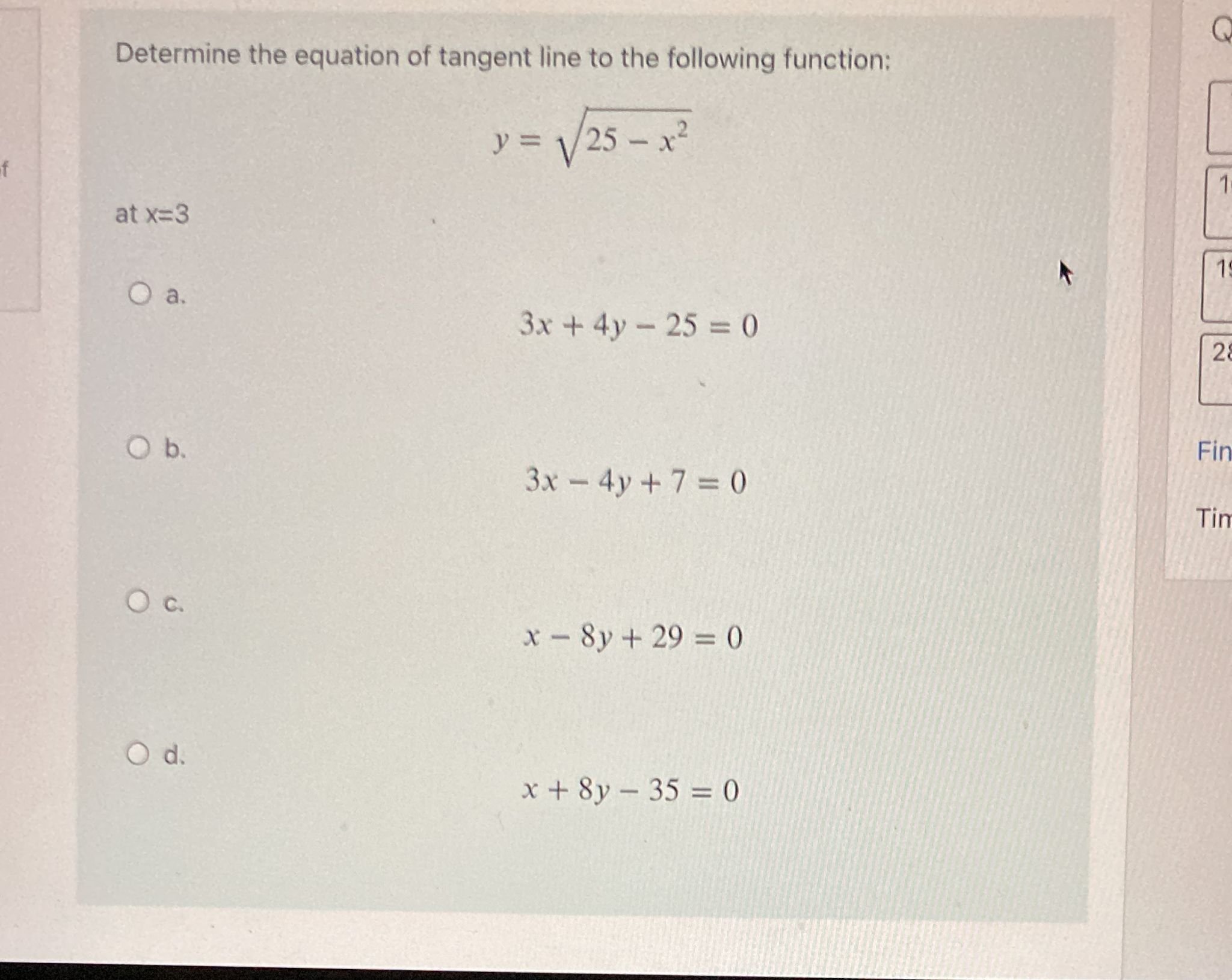 Determine the equation of tangent line to the | Chegg.com