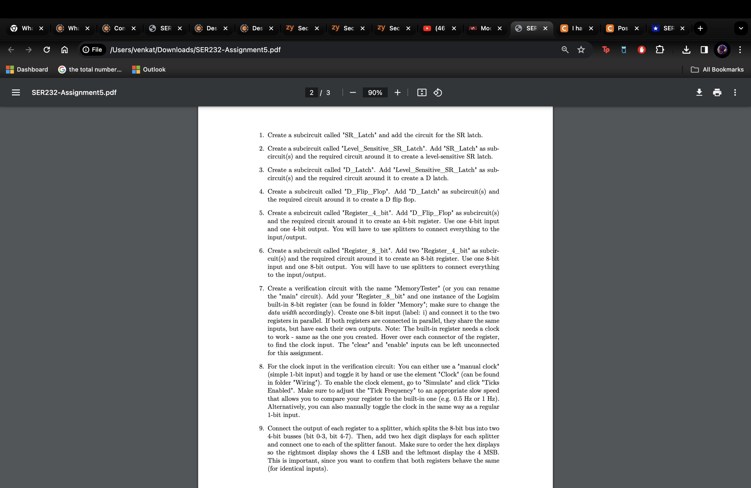 Solved This Assignment needs to be done in Logism Evolution. | Chegg.com