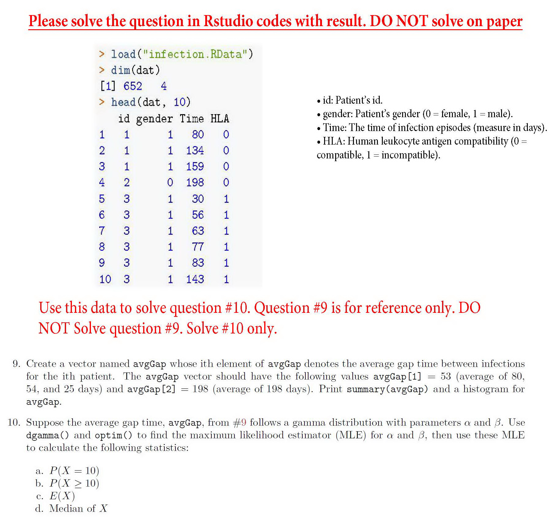 Solved Please solve the question in Rstudio codes with | Chegg.com