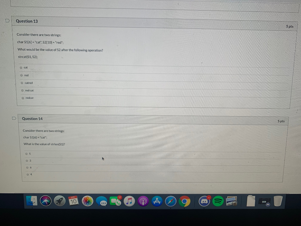Solved D Question 13 5 pts Consider there are two strings: | Chegg.com