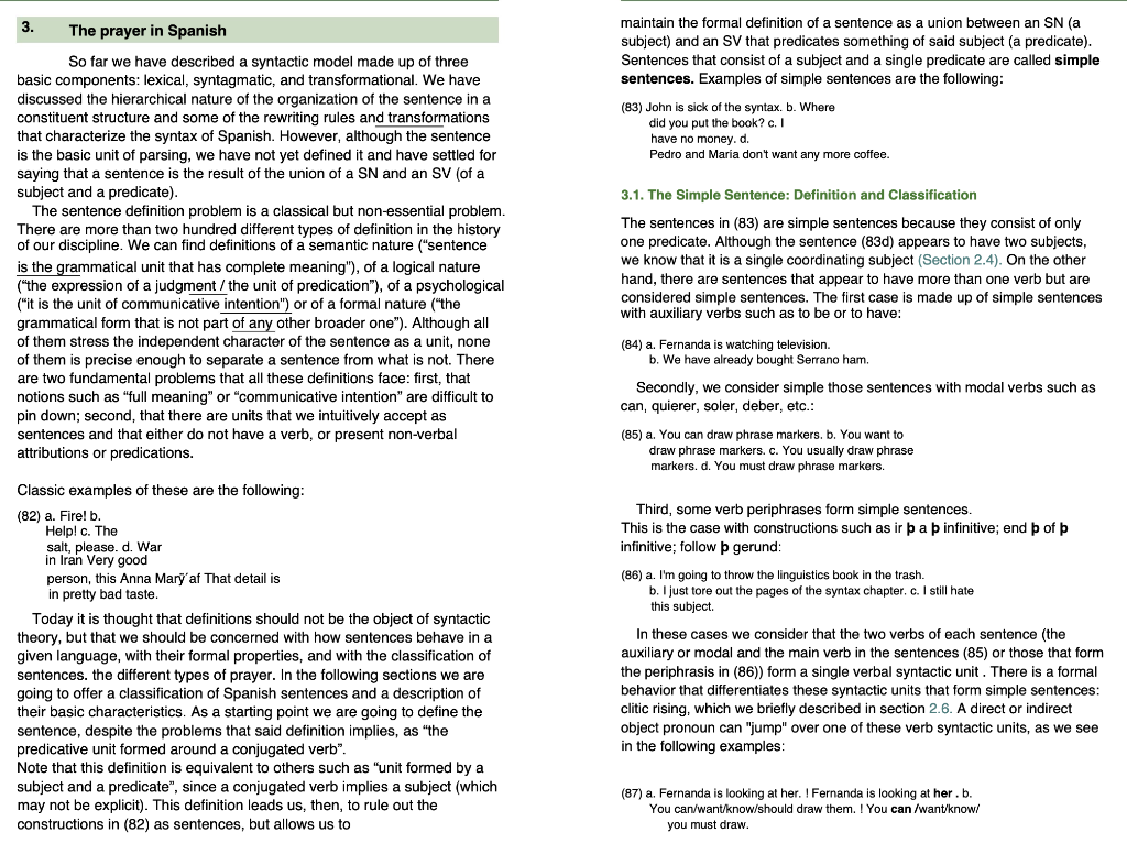 Solved Indicate whether the verb contrast between the | Chegg.com