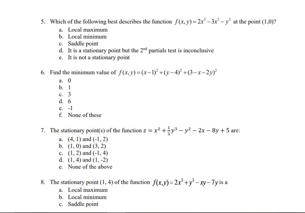Solved 5. Which of the following best describes the function | Chegg.com