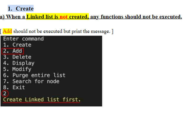 Solved Create a dynamic linked list where the user is | Chegg.com