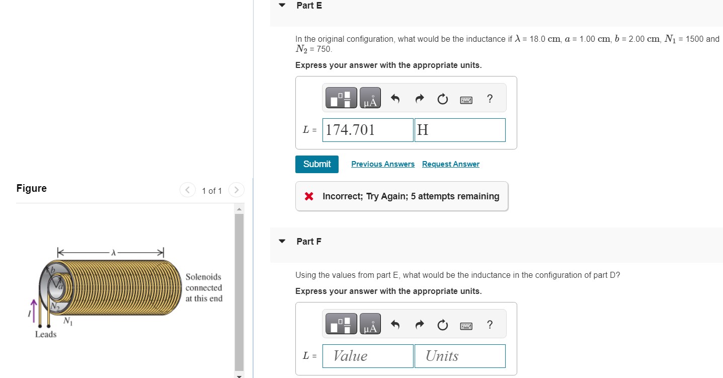 Solved A long solenoid with N1 windings and radius b | Chegg.com