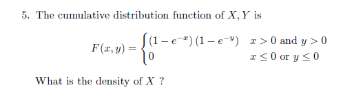Solved 5. The cumulative distribution function of X,Y is | Chegg.com
