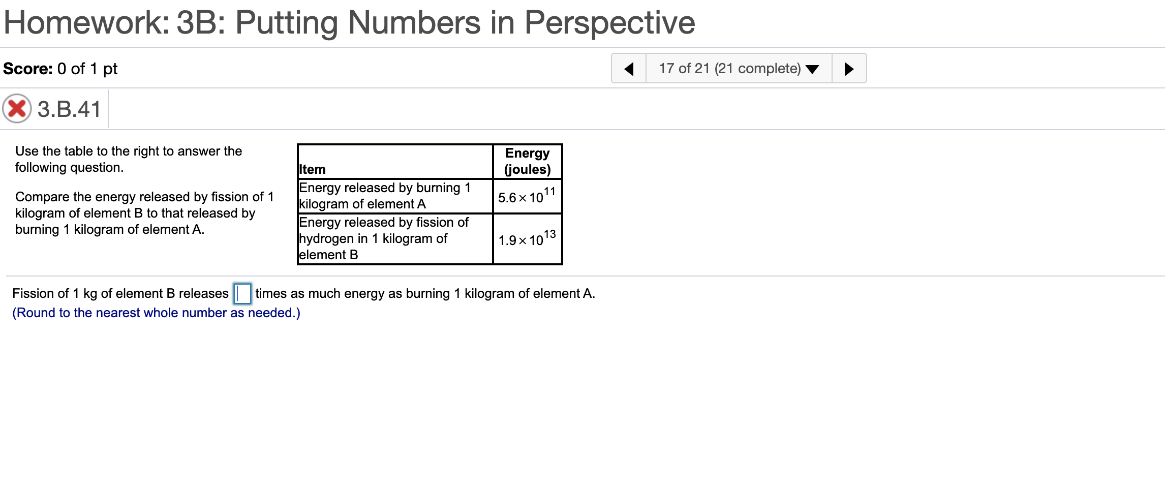 Solved Homework: 3B: Putting Numbers in Perspective Score: 0 | Chegg.com