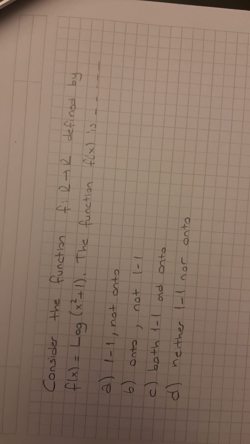 Solved Consider the function fi RtR defined by f(x) = Log | Chegg.com