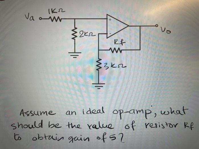 Solved Assume an ideal op-amp, what should be the value of | Chegg.com