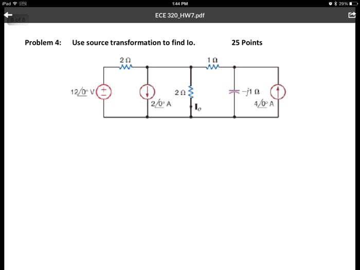 Solved Use source transformation to find io. | Chegg.com