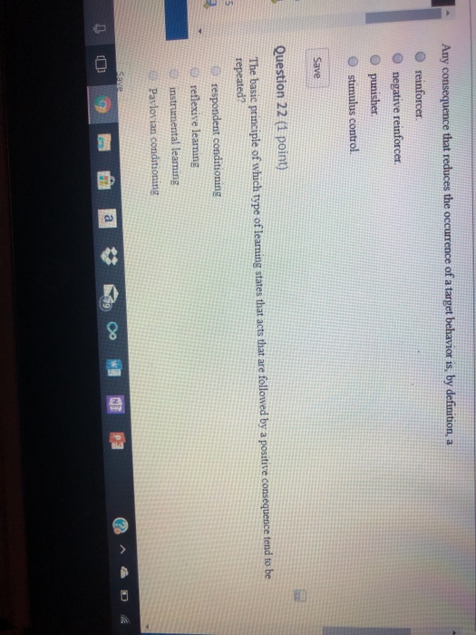 Solved Any consequence that reduces the occurrence of a | Chegg.com