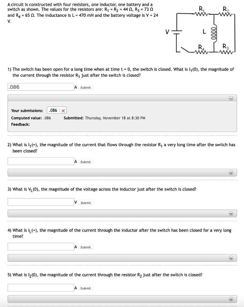 Solved A circuit is constructed with four resistors, one | Chegg.com
