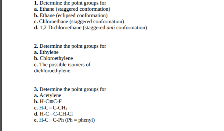 Solved 4 Determine the point groups for a. Naphthalene b. | Chegg.com