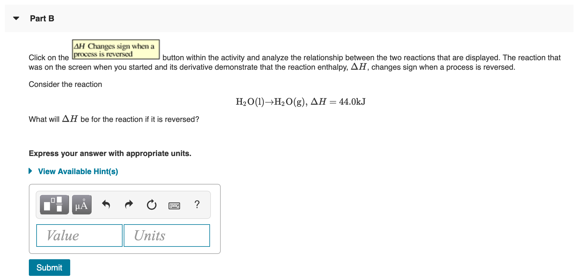 Solved - Part A Click the An 15 an Extensive propery button | Chegg.com
