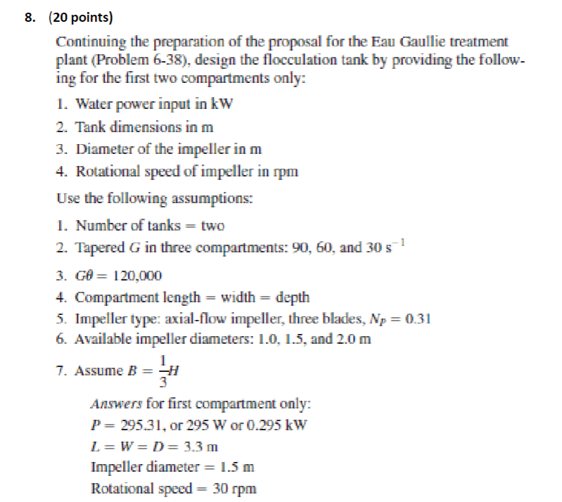 Solved (20 points) Continuing the preparation of the | Chegg.com