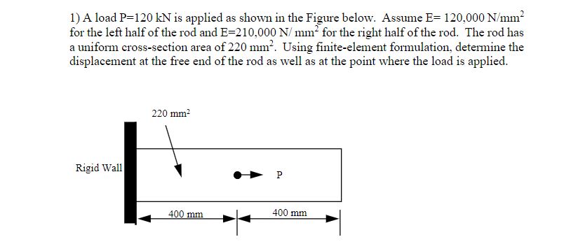 Solved A load P=120kN is ﻿applied as ﻿shown in ﻿the Figure | Chegg.com