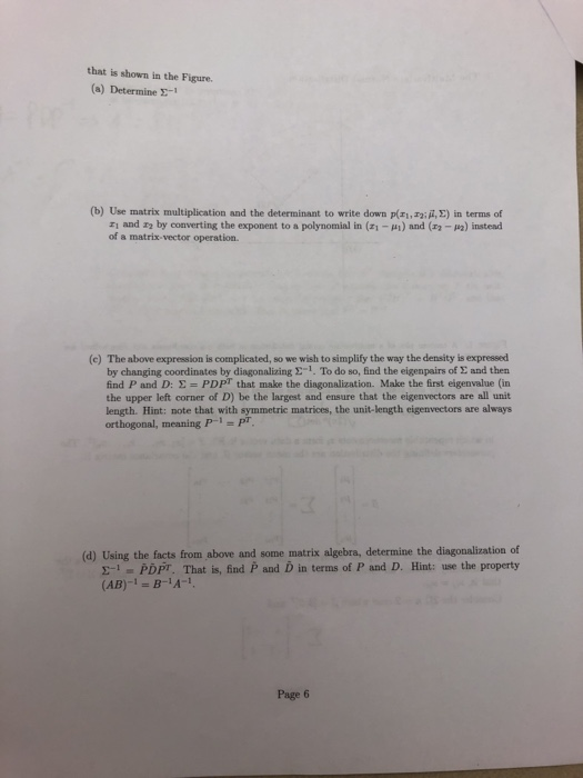 Solved 3 The Multivariate Normal Distribution Figure 1 A