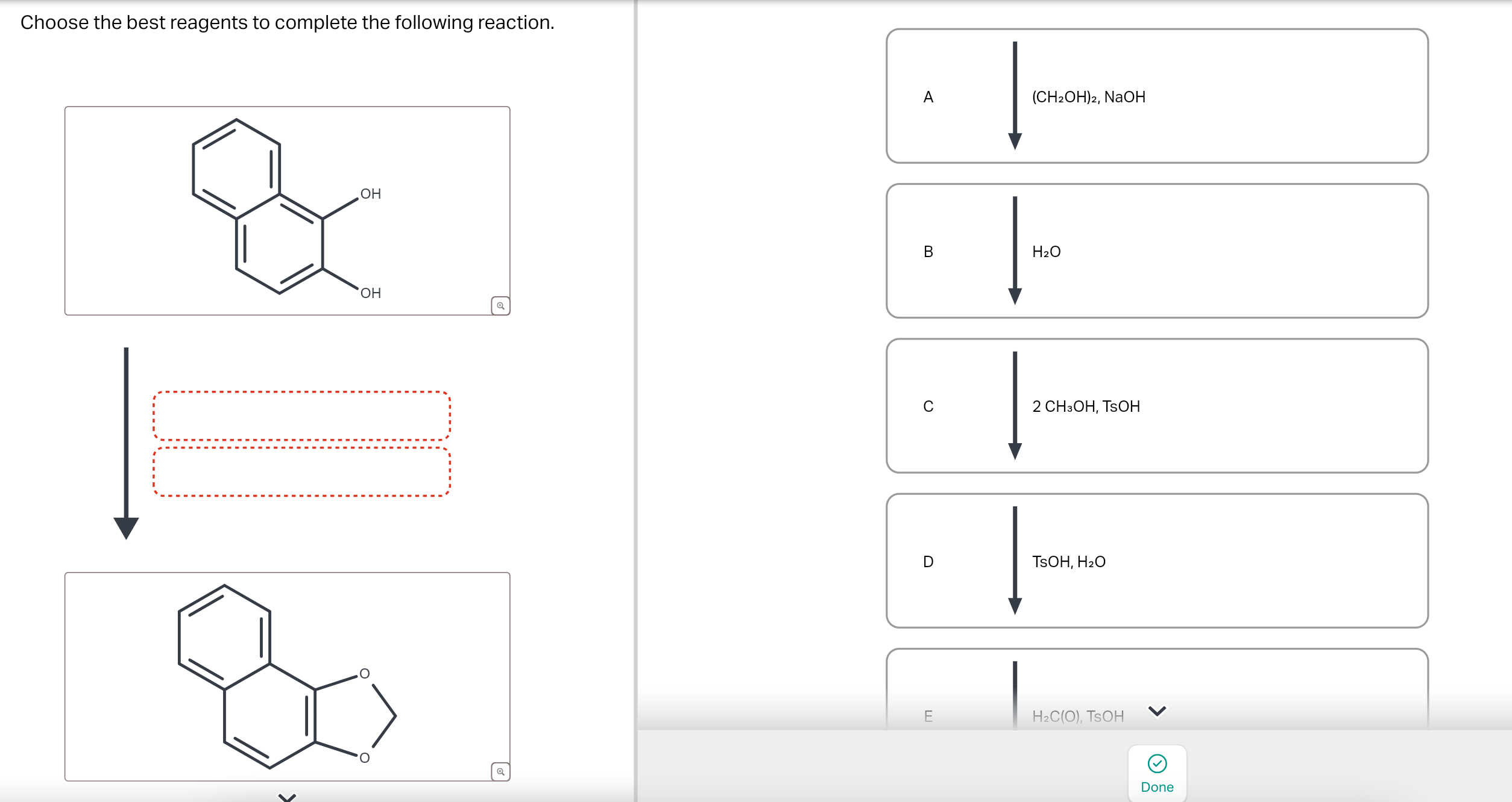 Solved Choose the best reagents to complete the following | Chegg.com