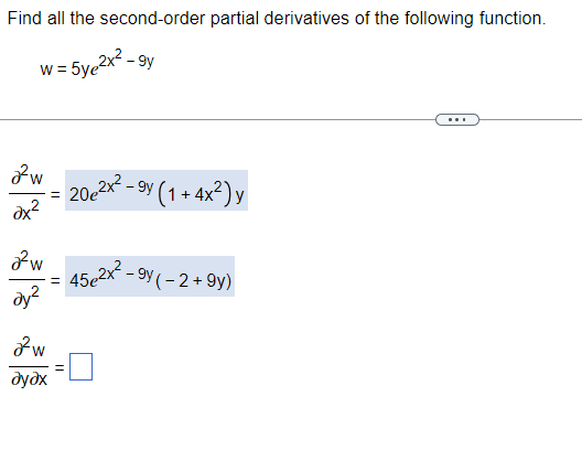 Solved Find all the second-order partial derivatives of the | Chegg.com