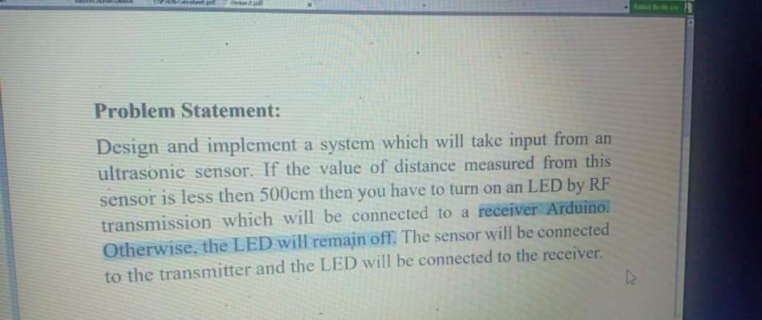 Solved Problem Statement: Design and implement a system | Chegg.com
