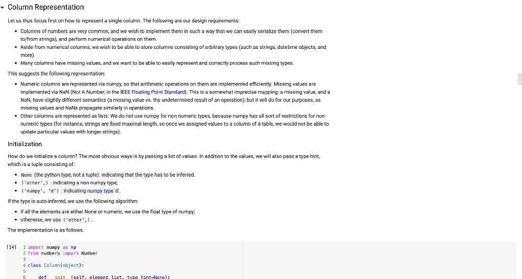 Column Representation Let us thus focus first on how | Chegg.com