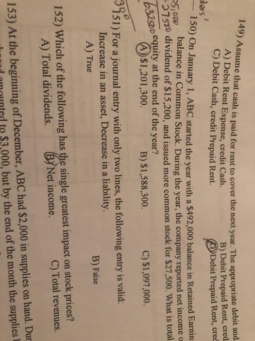 Solved 143) For a journal entry with only two lines, the | Chegg.com