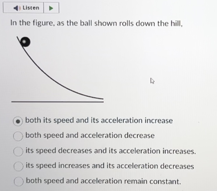 Solved In the figure, as the ball shown rolls down the hill, | Chegg.com