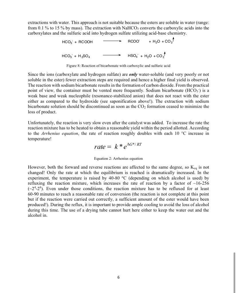 Solved Experiment 8: Fischer Esterification - Synthesis of | Chegg.com