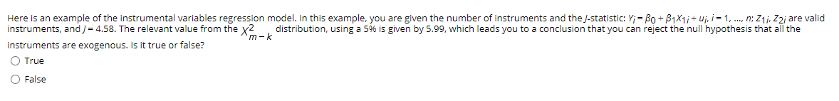 Solved Here is an example of the instrumental variables | Chegg.com