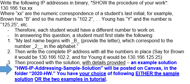 Solved Write the following IP addresses in binary, *SHOW the | Chegg.com