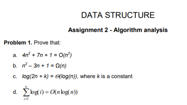 Solved Please give detailed answers. Prove that: a. 4n2 + 7n | Chegg.com