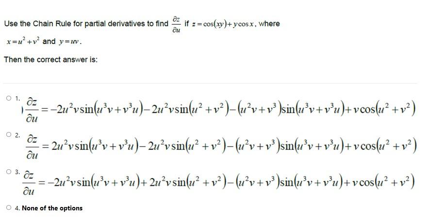 Solved Use the Chain Rule for partial derivatives to find | Chegg.com