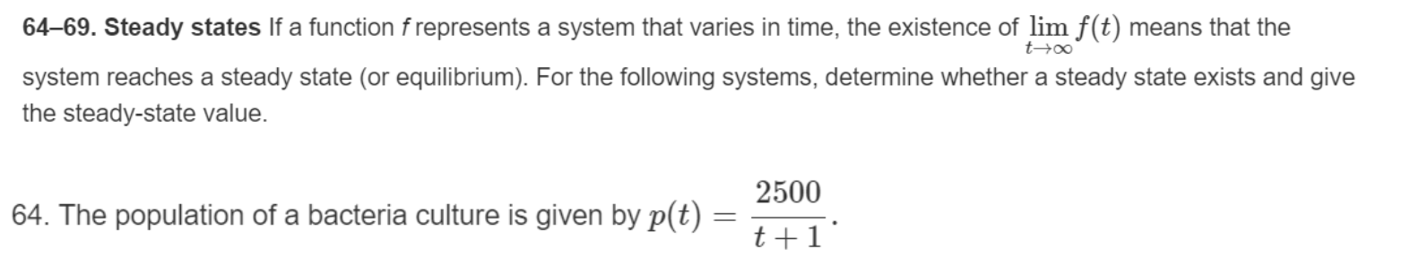 Solved too 64–69. Steady states If a function f represents a | Chegg.com