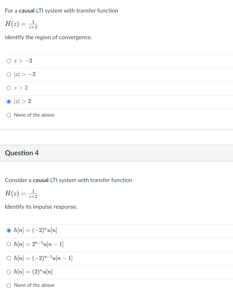 Solved For a causal LTI system with transfer function H(-) = | Chegg.com