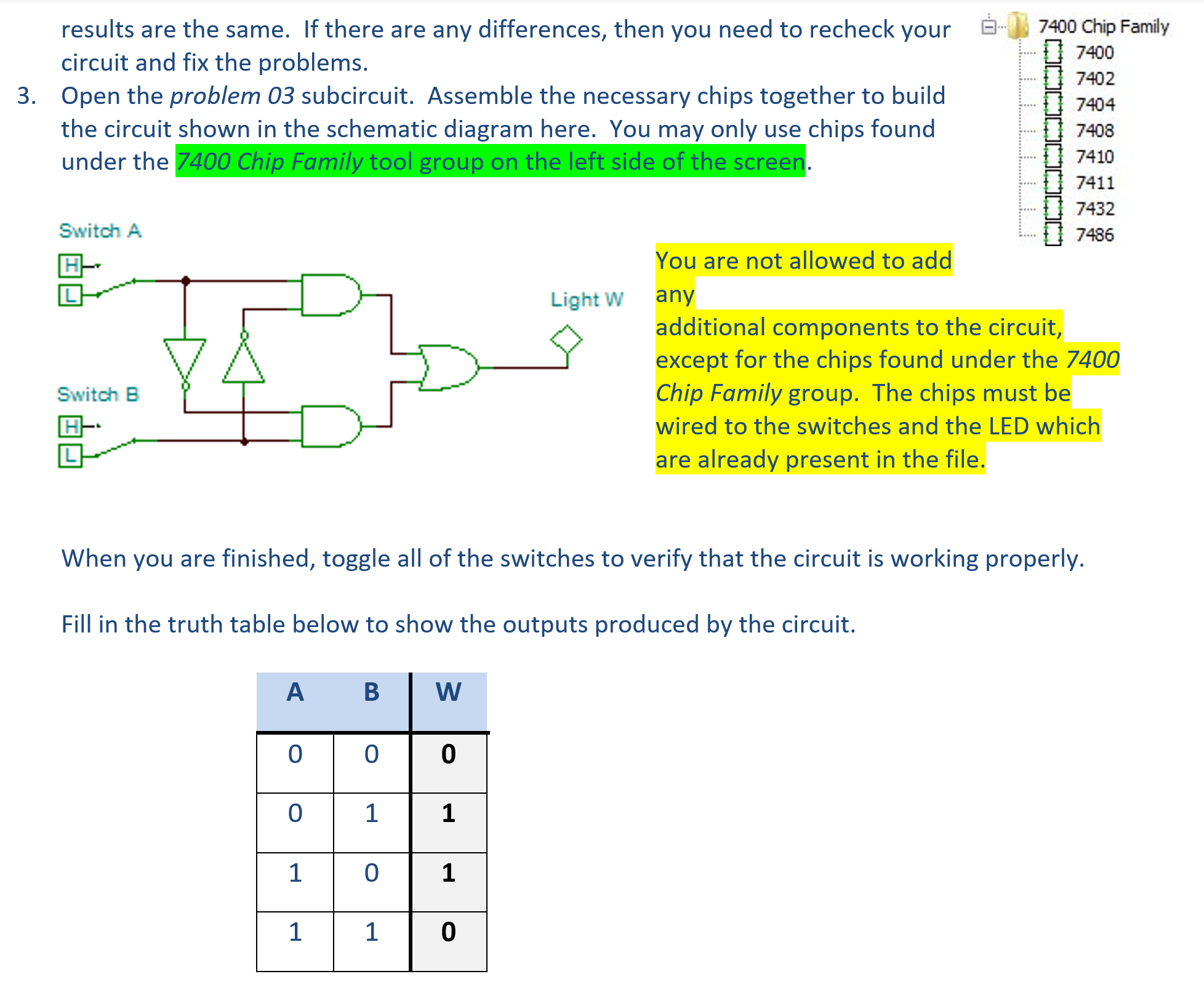 Solved Question:Circuit:Need help with: How to do the chip | Chegg.com