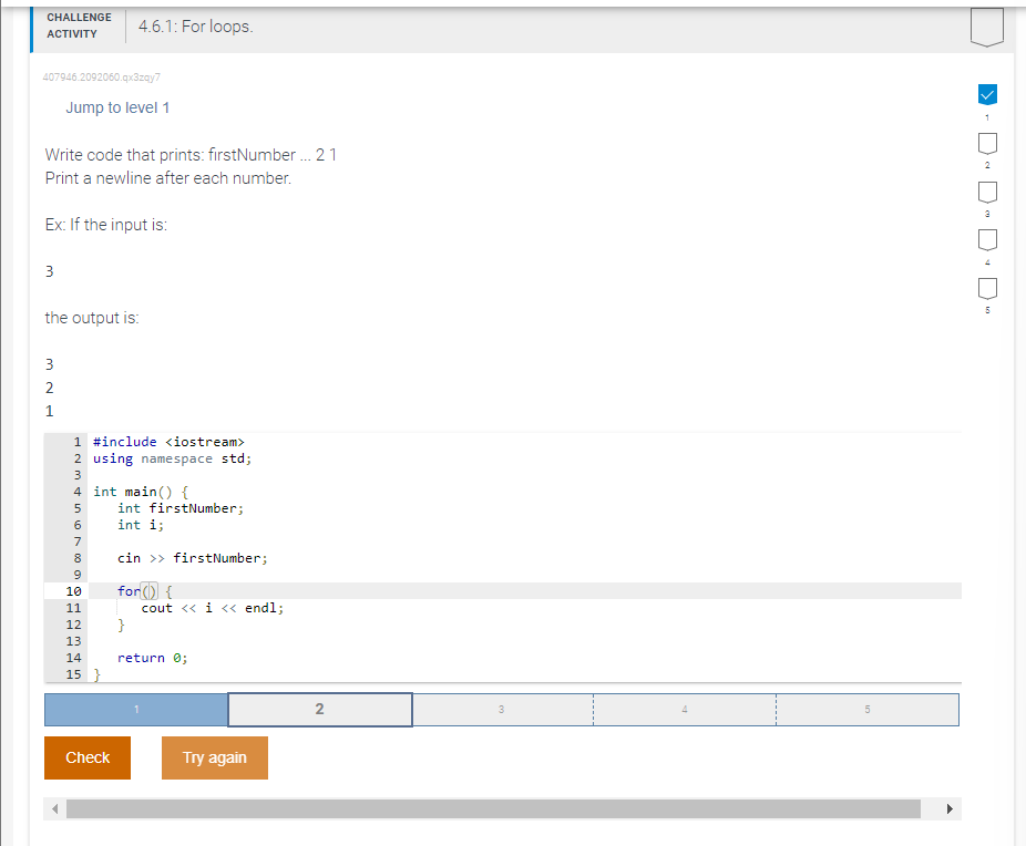 Solved CHALLENGE ACTIVITY 4.6.1: For loops. | Chegg.com