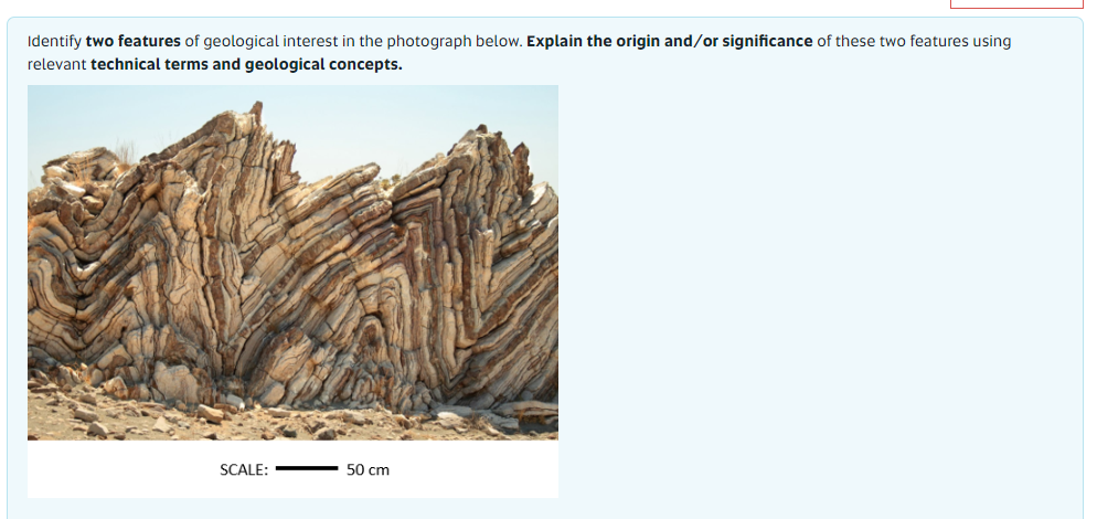 Solved Identify two features of geological interest in the | Chegg.com